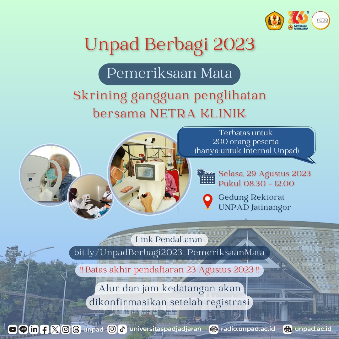 PEMERIKSAAN MATA “Skrining Gangguan Penglihatan bersama NETRA Klinik ...
